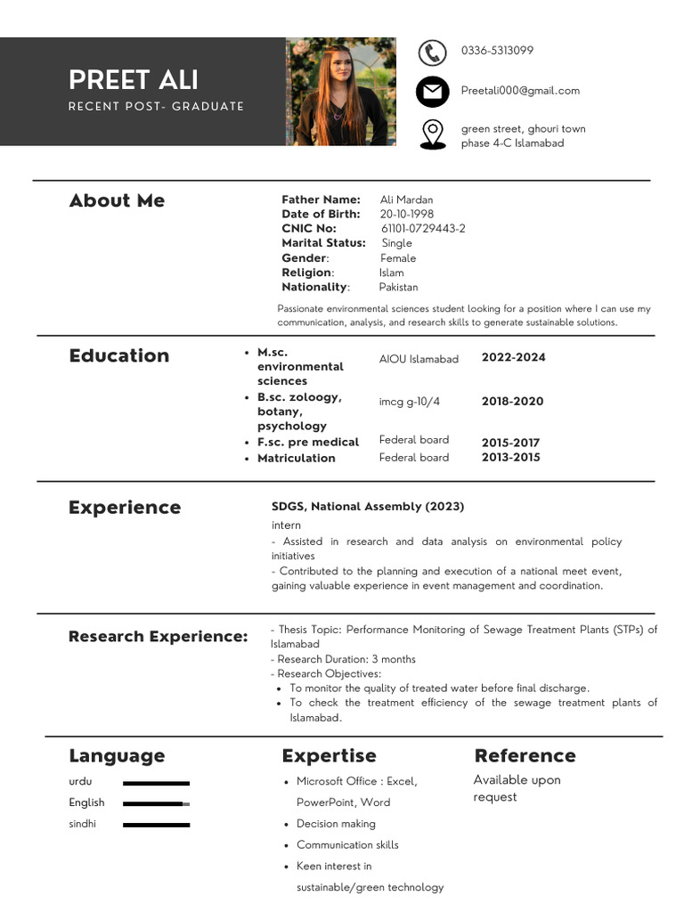 PREET ALI learning about cv | PDF