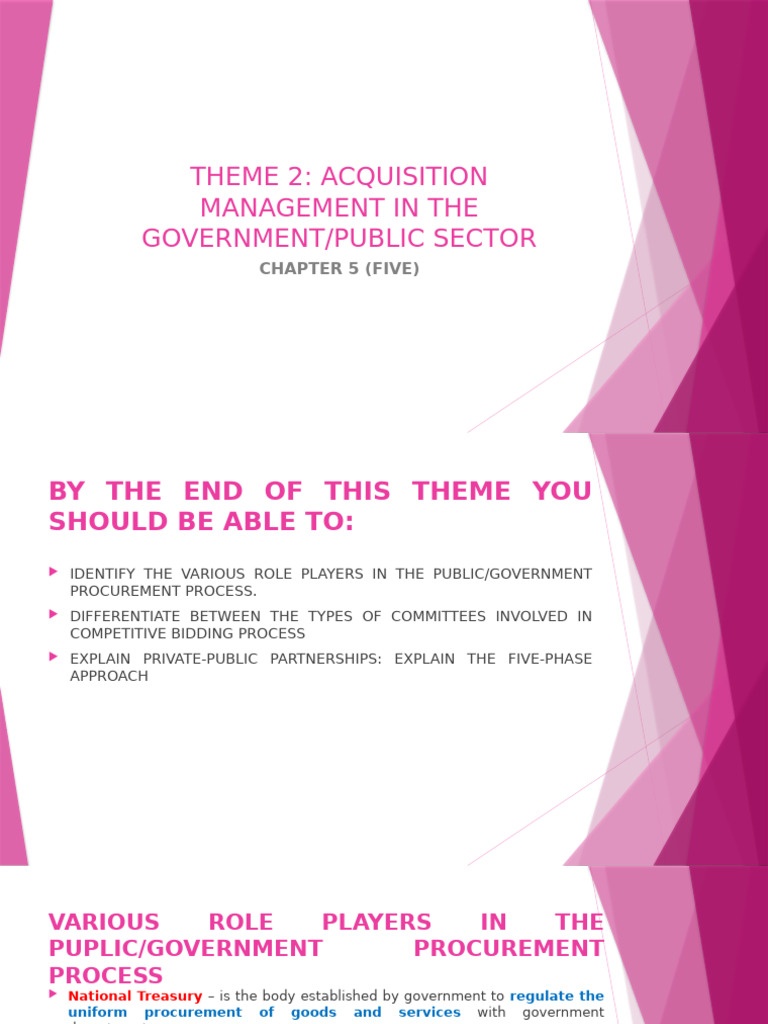 Learning Unit 3 Theme 2 | PDF | Public–Private Partnership | Procurement