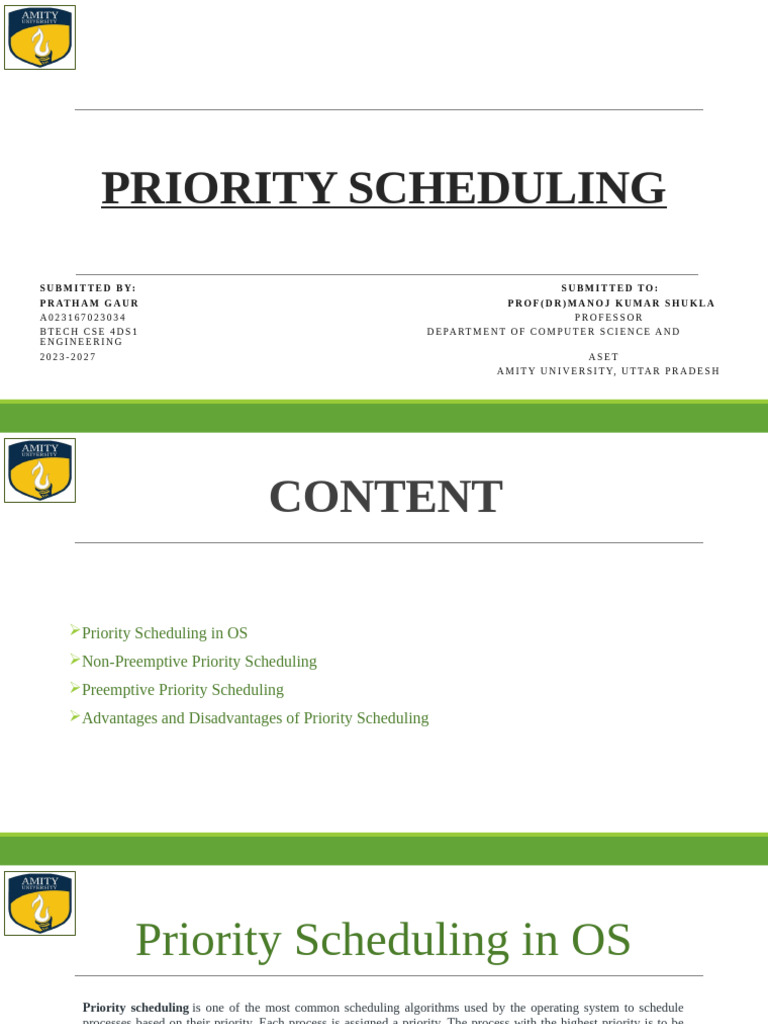 Priority Scheduling in Operating Systems | PDF | Scheduling (Computing) | System Software