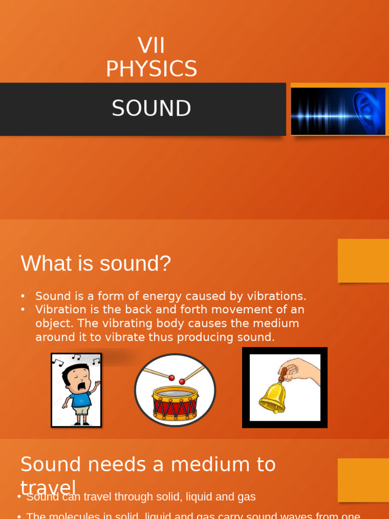 Class VII - Physics - Sound - PPT | PDF | Sound | Frequency