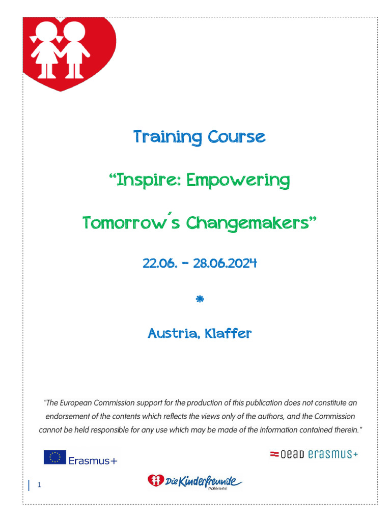 Infopack - Inspire Empowering Tomorrow S Changemakers | PDF