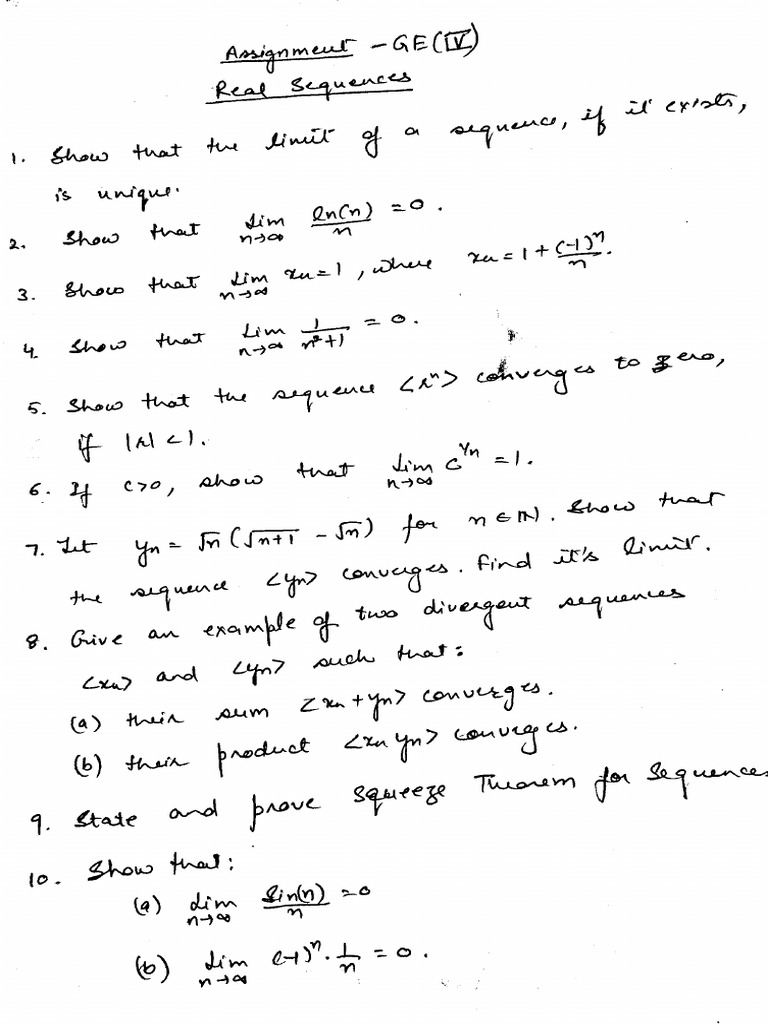 Real Sequences | PDF