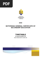 Bsse & Bgcse Mock Examination Draft Time Table 2025 | PDF | Science | Inquiry