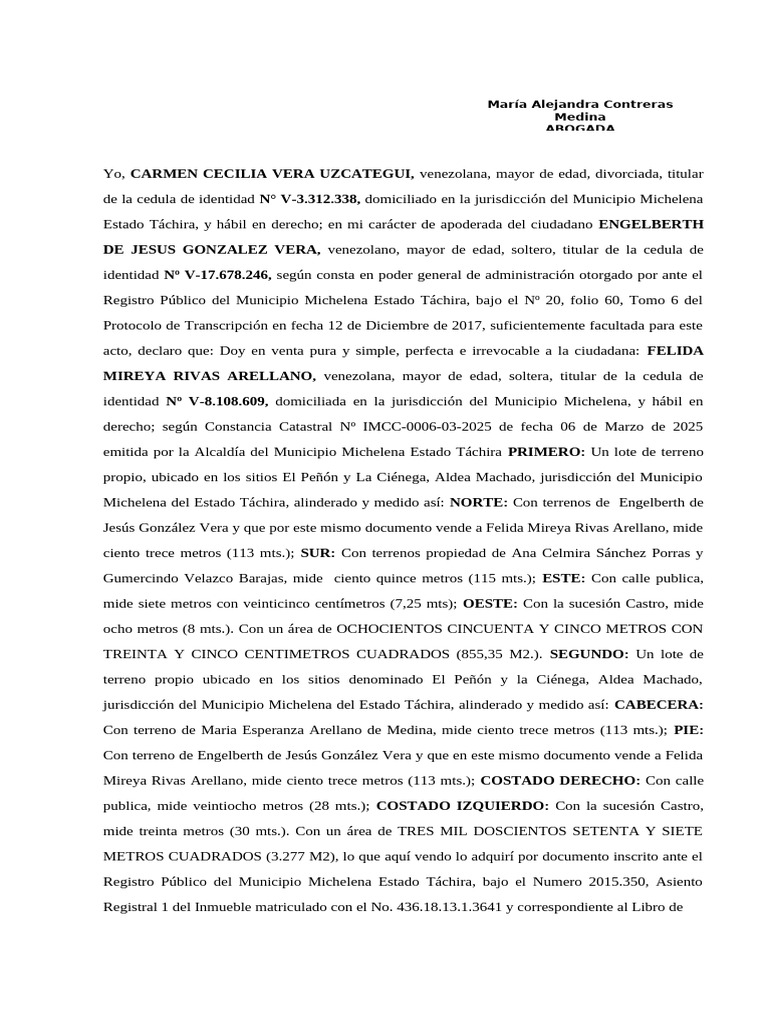 Modelo de Compra-Venta de Inmueble Con Apoderado | PDF