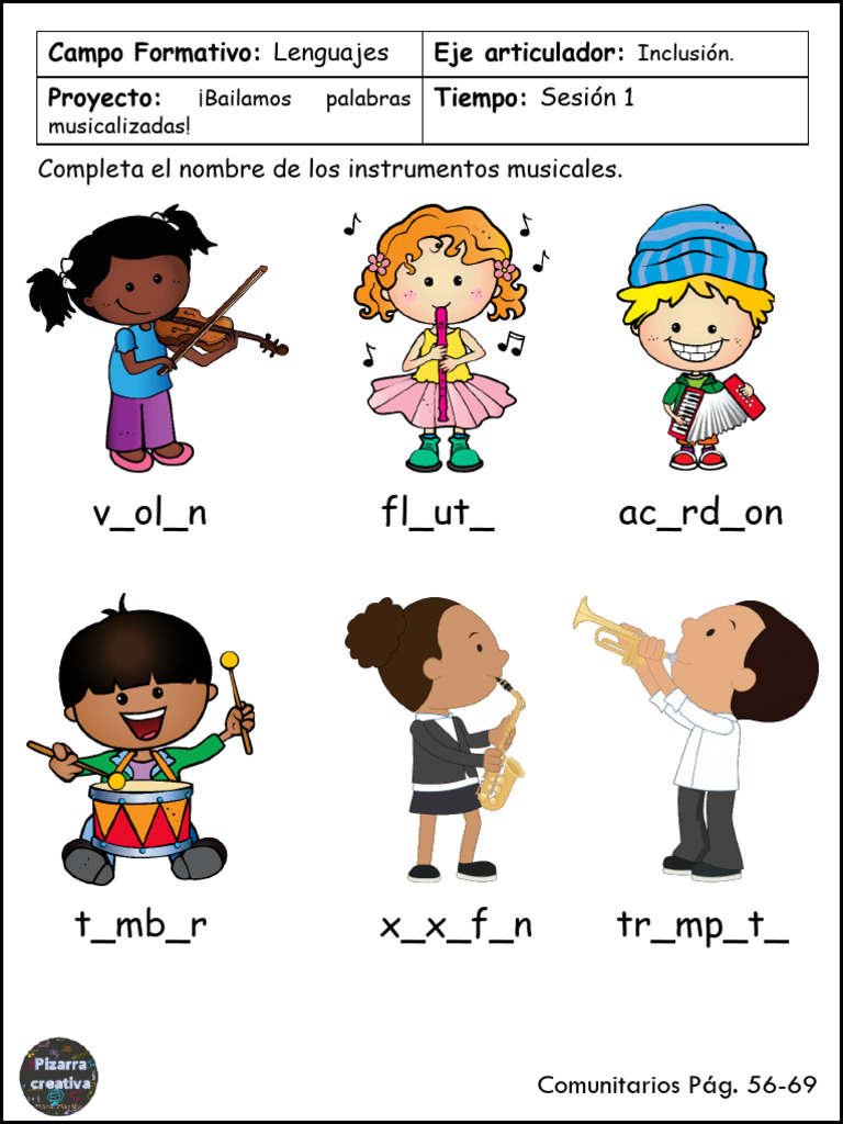 1° Anexos Bailamos Palabras Musicalizadas Libro PC | PDF
