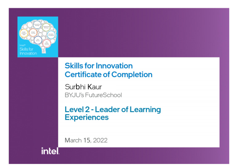 Certificate Level 2 Final | PDF