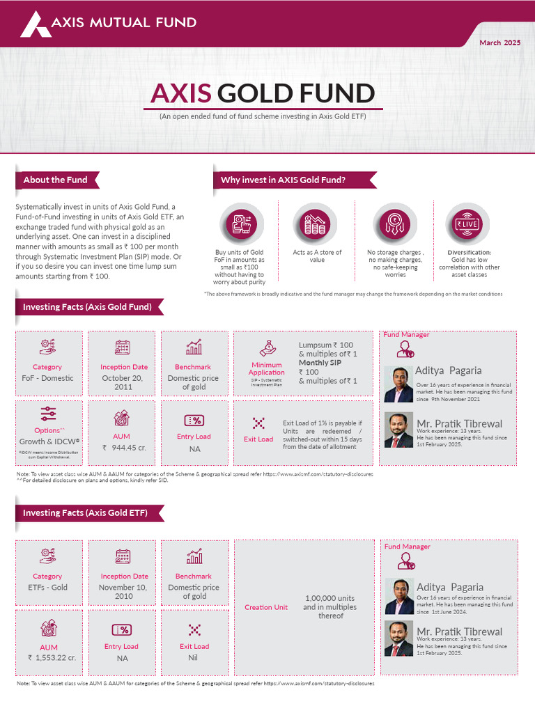 Axis Gold Fund Overview and Insights | PDF | Exchange Traded Fund ...