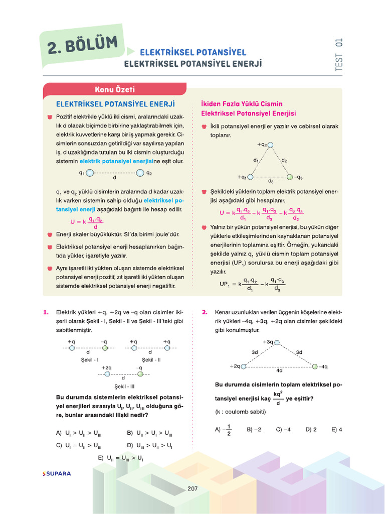 Elektriksel Potansiyel Enerji - Potansiyel - Supara Konuözt - 11 | PDF