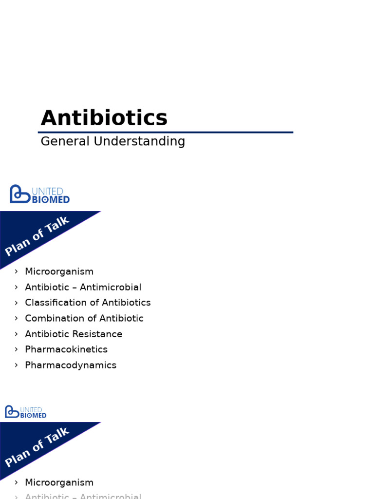 Antibiotics General Understanding | PDF | Pharmacokinetics ...