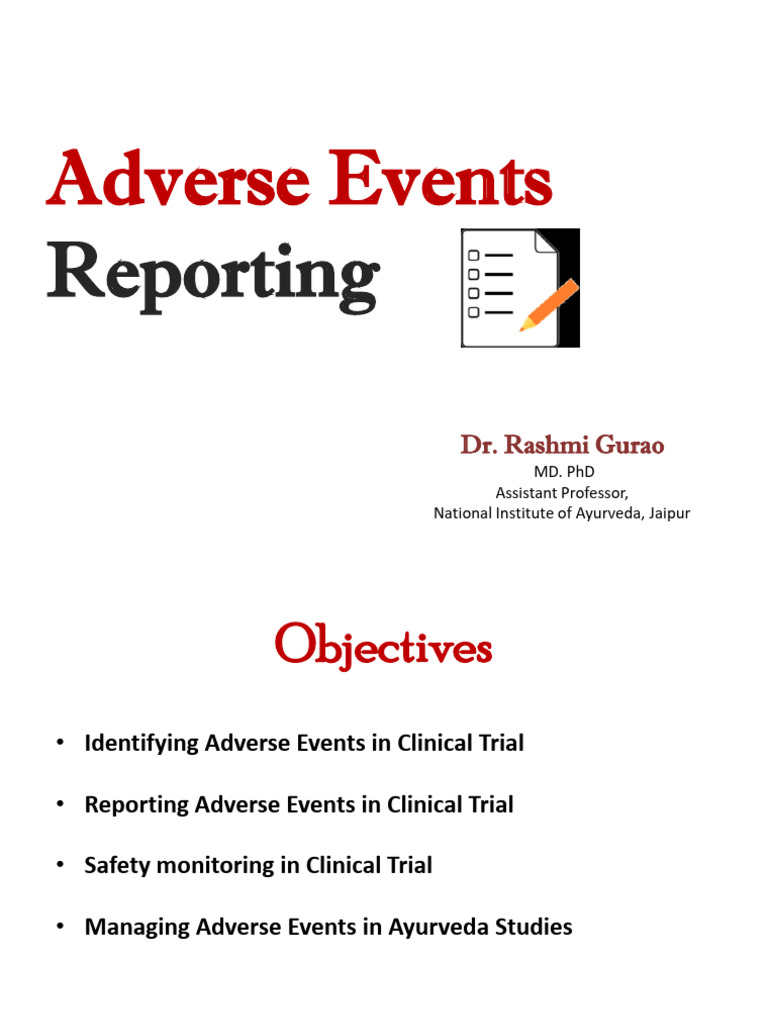 Session-12 - Adverse Event Reporting | PDF | Pharmacovigilance ...