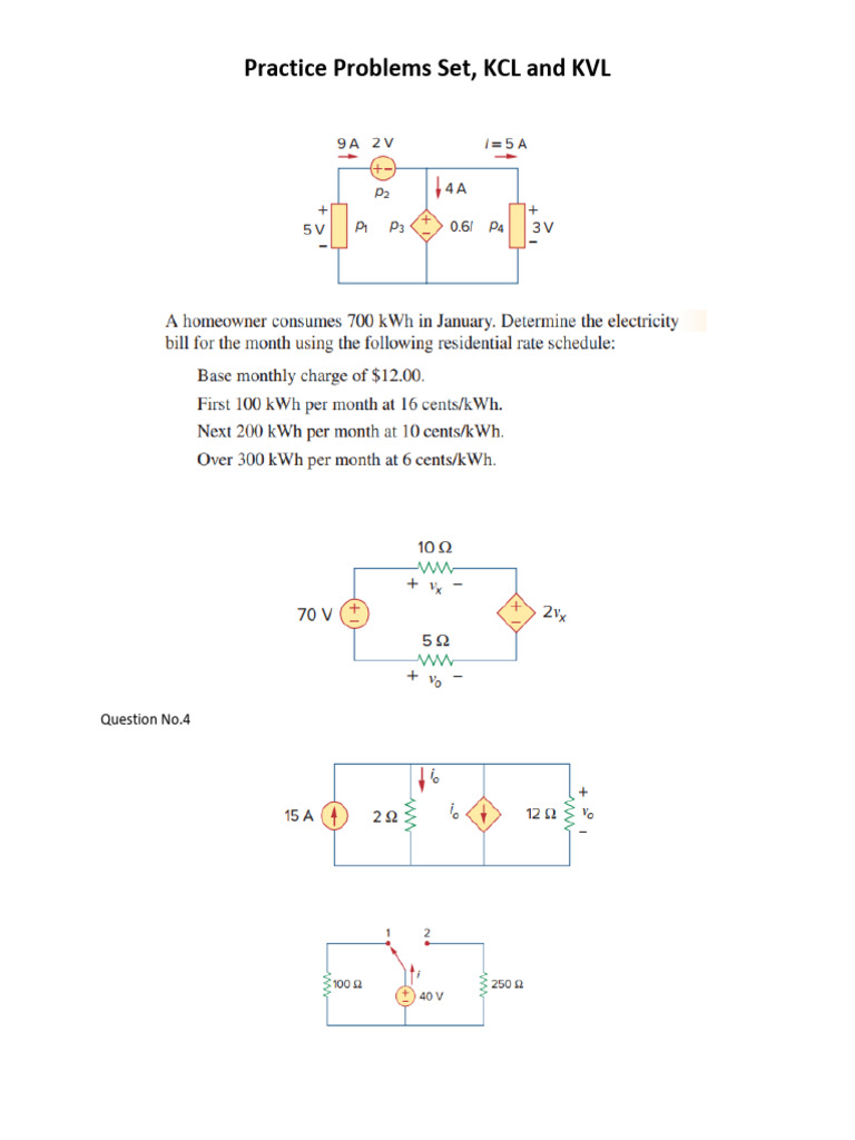 Practice Problems Set 1 | PDF