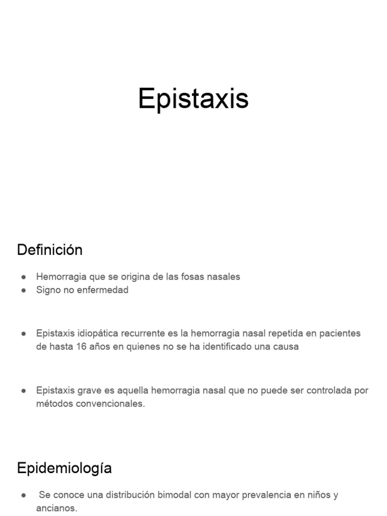 Epistaxis | PDF