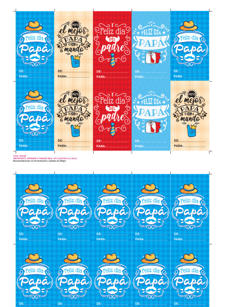 Kit Imprimible Del Dia Del Padre Pdf