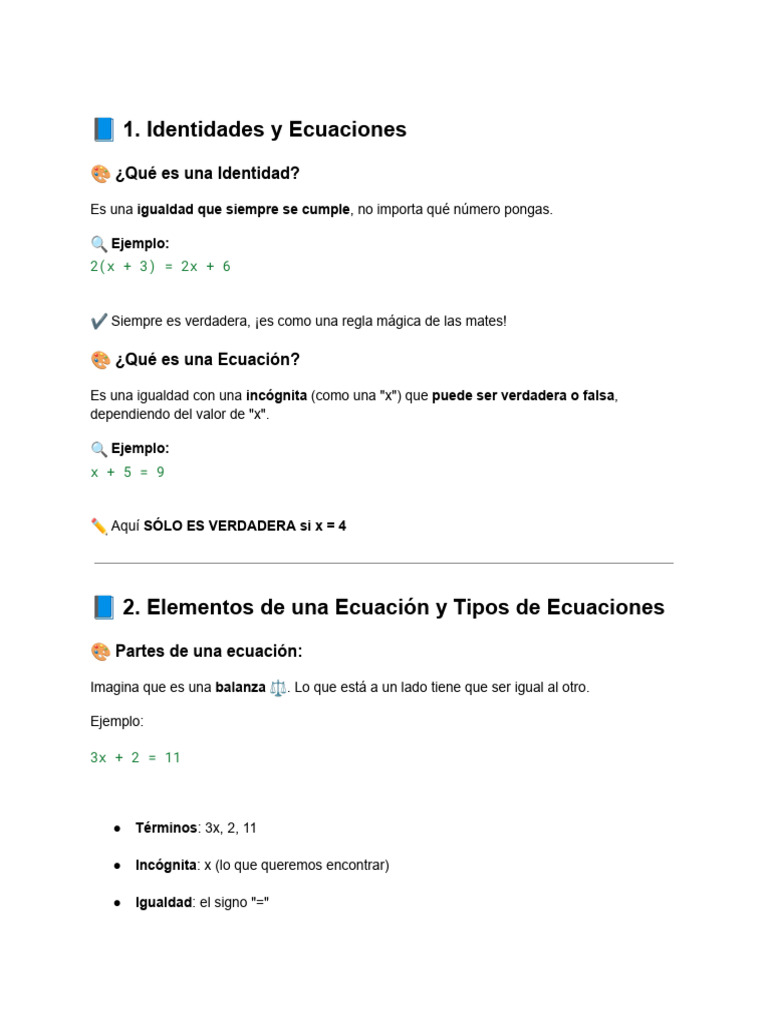 ECUACIONES (Repaso 2) | PDF