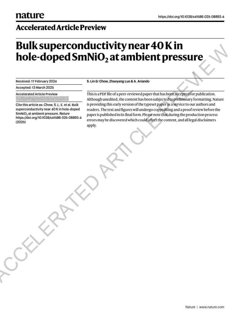 s41586 025 08893 4 - Reference | PDF | High Temperature Superconductivity | Superconductivity