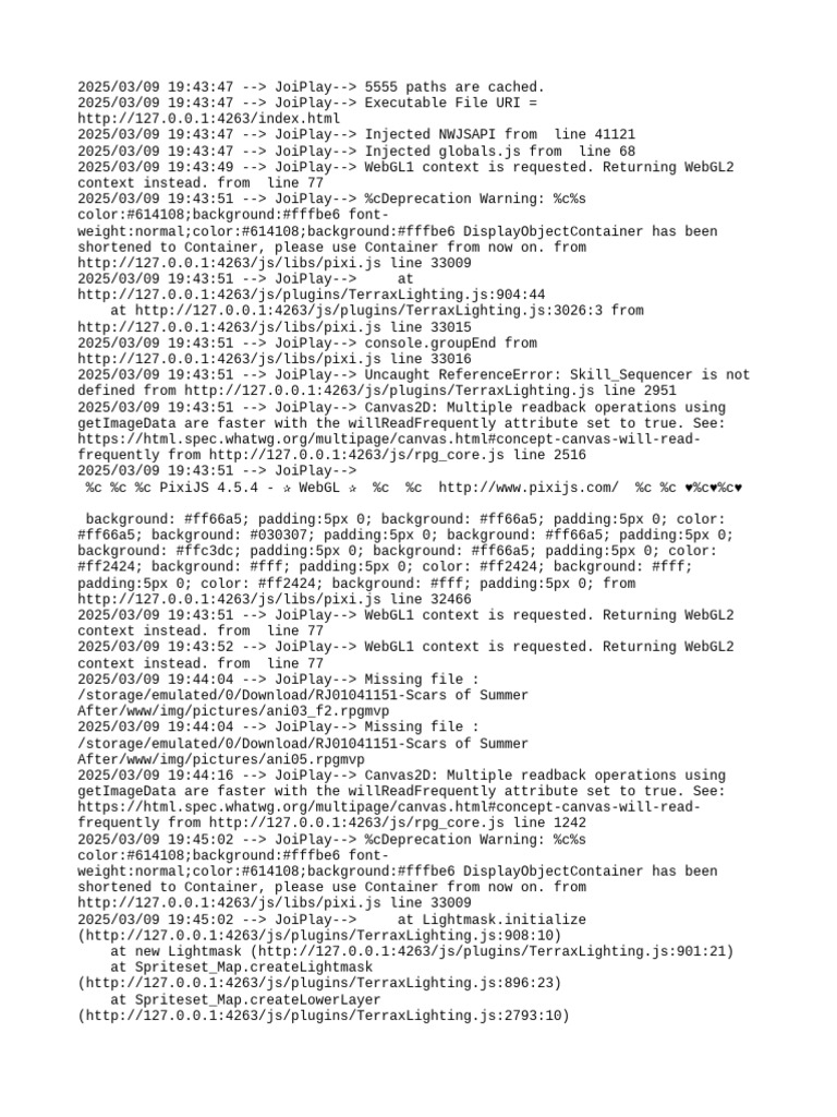 JoiPlay Debug Log Analysis | PDF | Typefaces | Computing