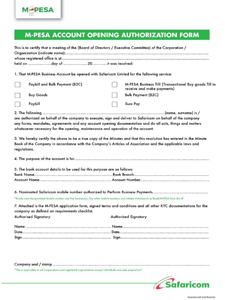 Share New M-PESA Account Opening Authorization Form-5 (1 - 240404 ...