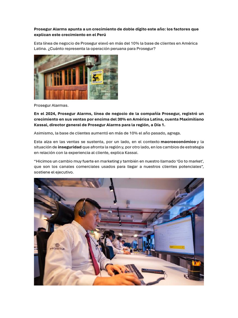 Artículo Prosegur Alarms | PDF