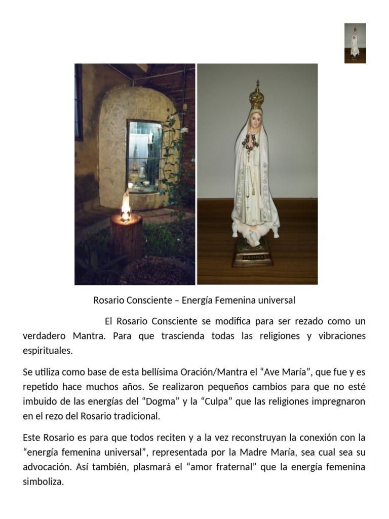 Rosario Consciente | PDF | María, madre de Jesús | Oración