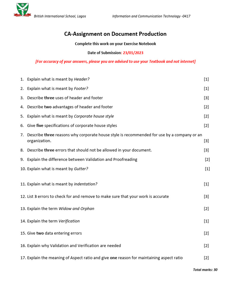 Document Production Assignment | PDF | Computing