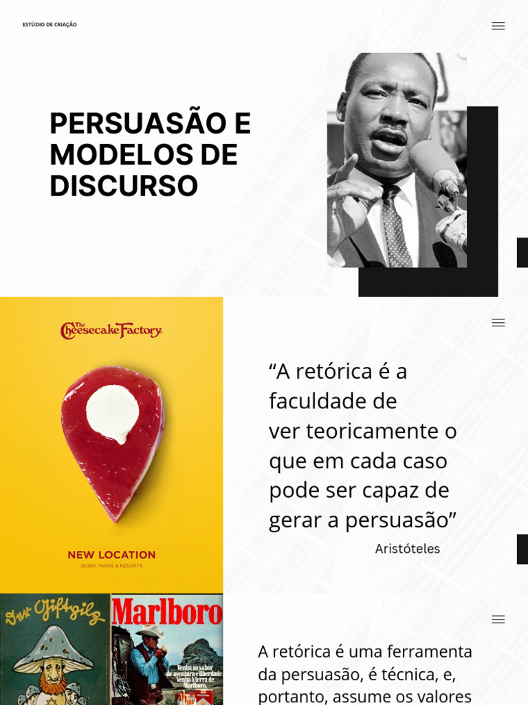 Persuasão e Modelos de Discurso | PDF | Retórica | Publicidade