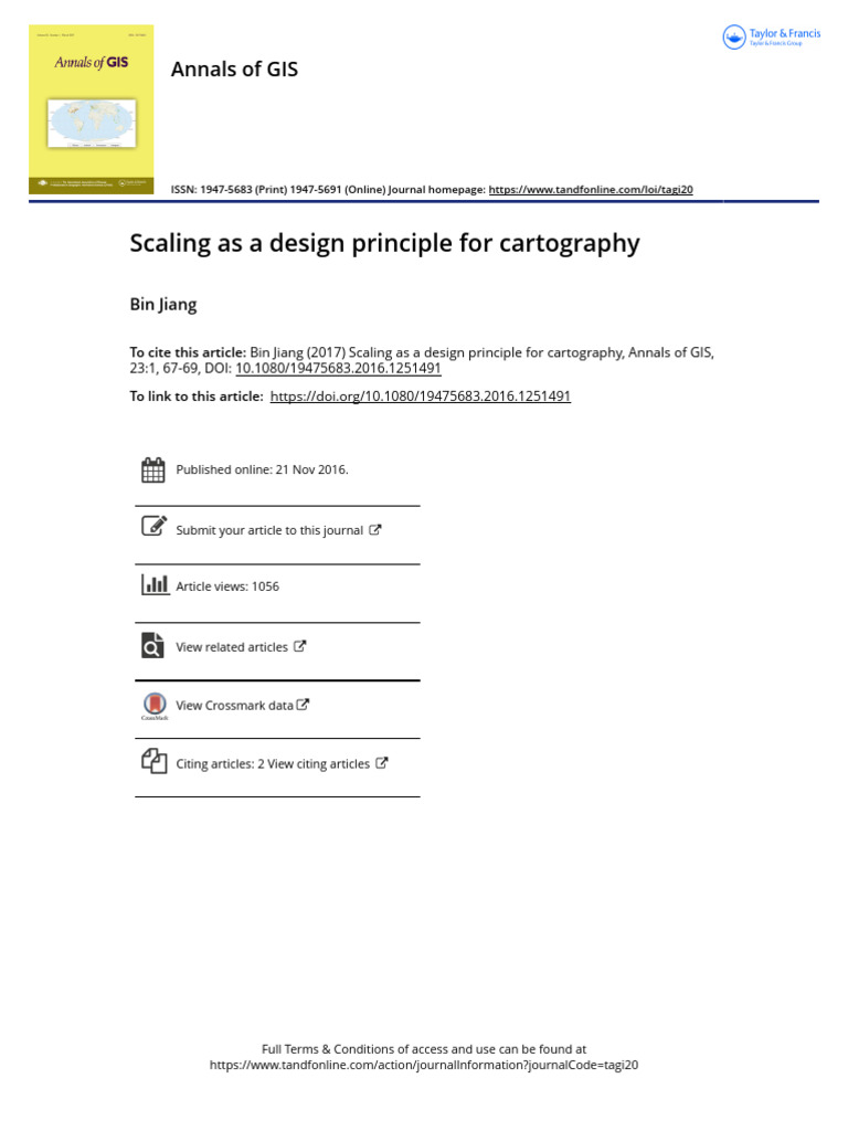 Scaling As A Design Principle For Cartography | PDF | Fractal | Geography