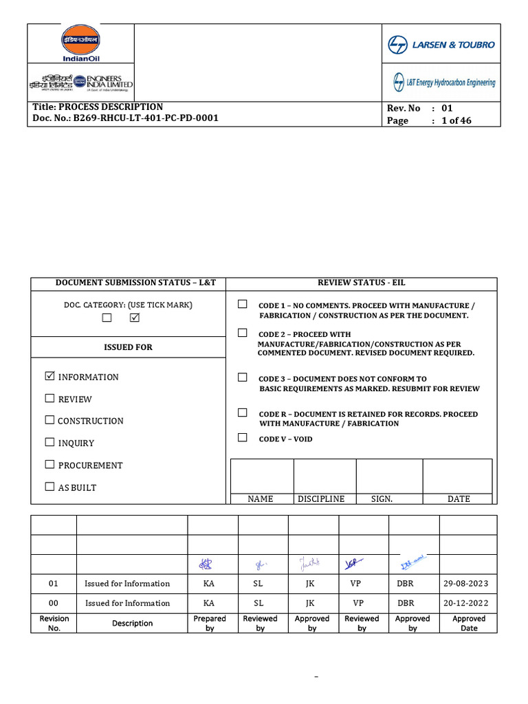 B269-Rhcu-Lt-401-Pc-Pd-0001 - Rev 01 | PDF | Chemical Reactor | Pump