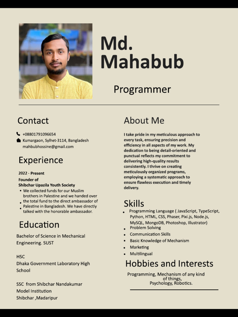 Md. Mahabub-CV-Updated | PDF
