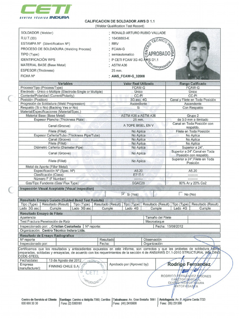 Ronald Rubio Vallade Fcaw | PDF