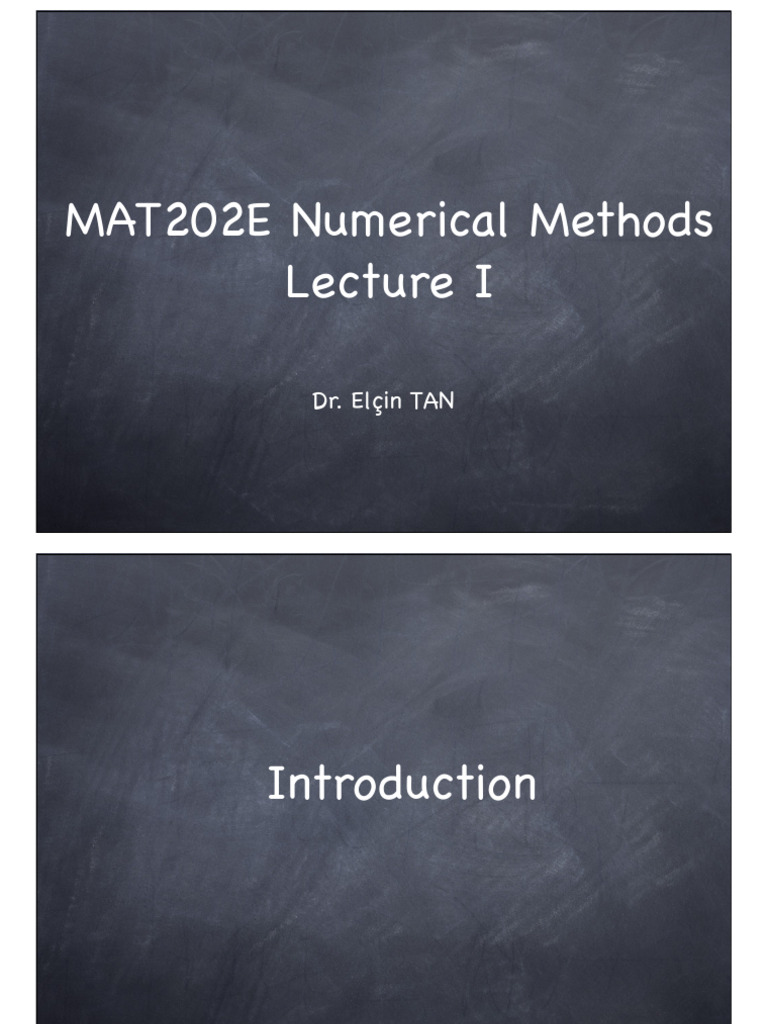 Mat202e Lecturei | PDF