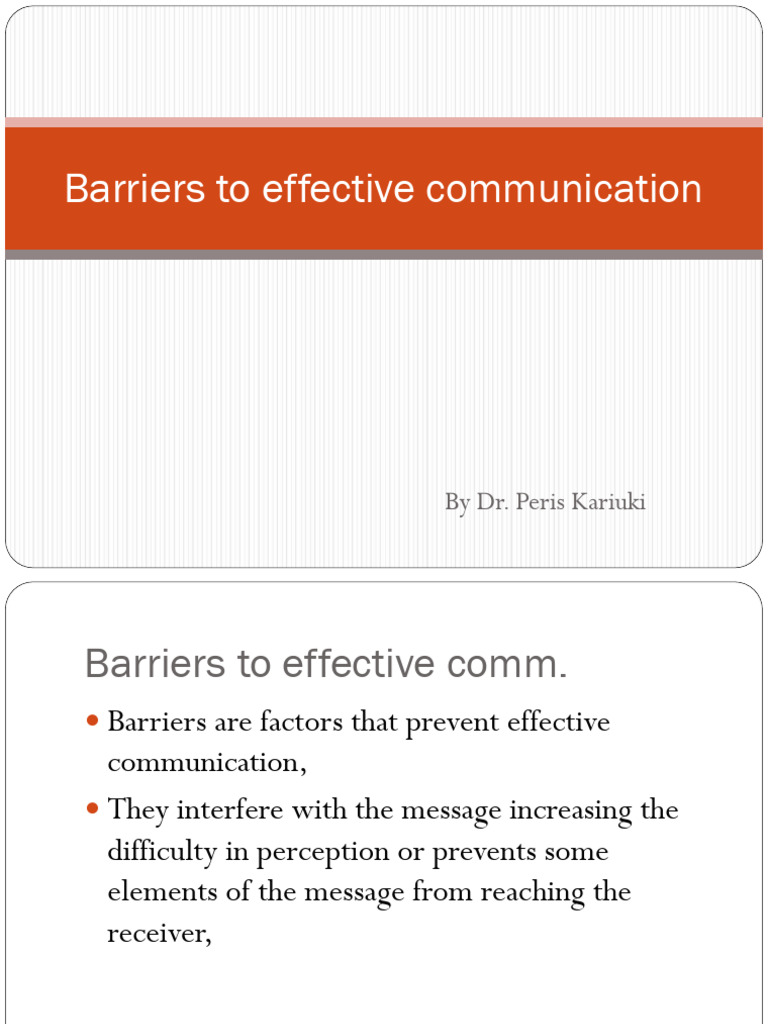 Overcoming Communication Barriers | PDF | Communication | Social Psychology