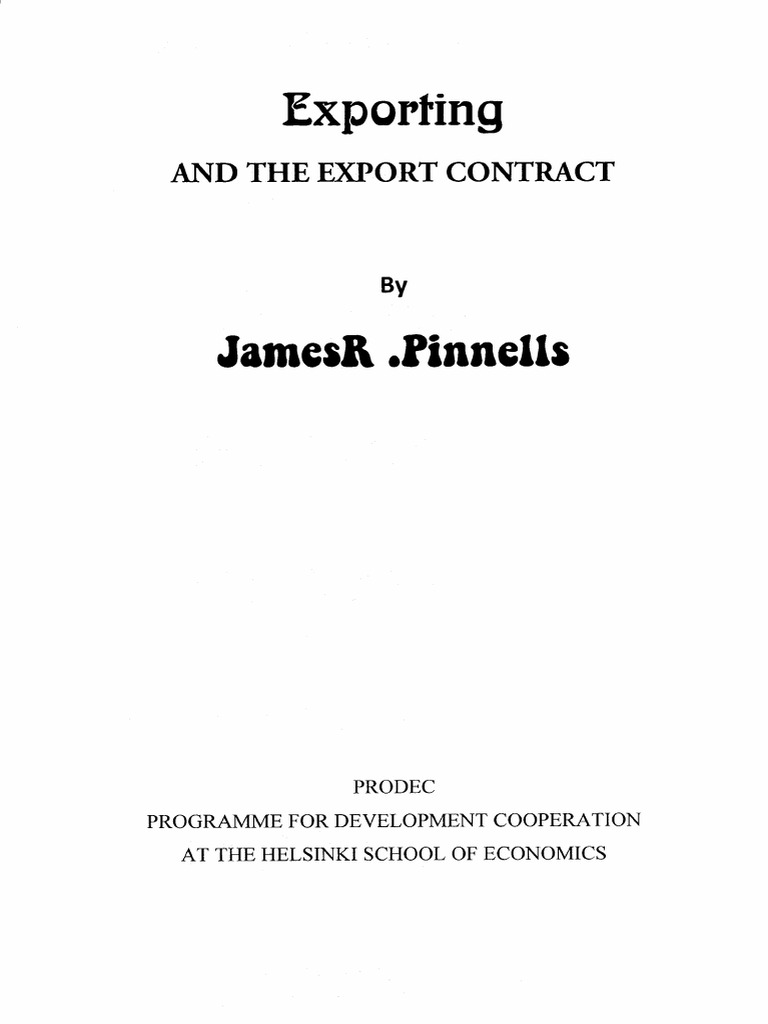 Exporting and the Export Contract James Pinnels_1996_1_Students' Book ...