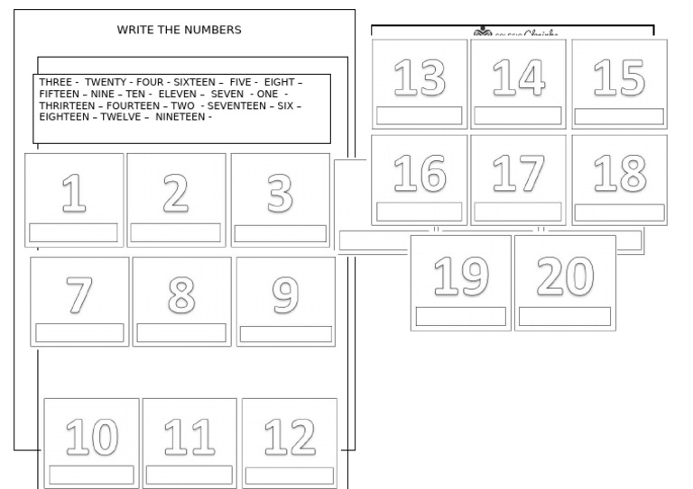 Number Words from One to Nineteen | PDF