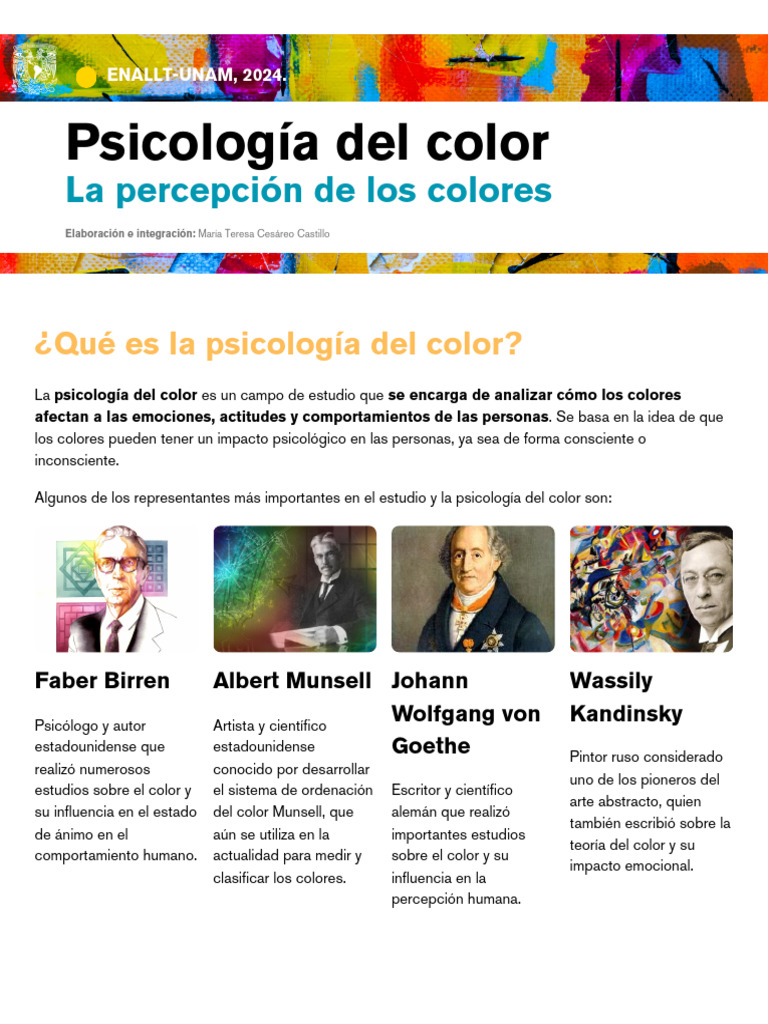 Psicología del Color y sus Efectos Emocionales | PDF | Sicología | Las ...