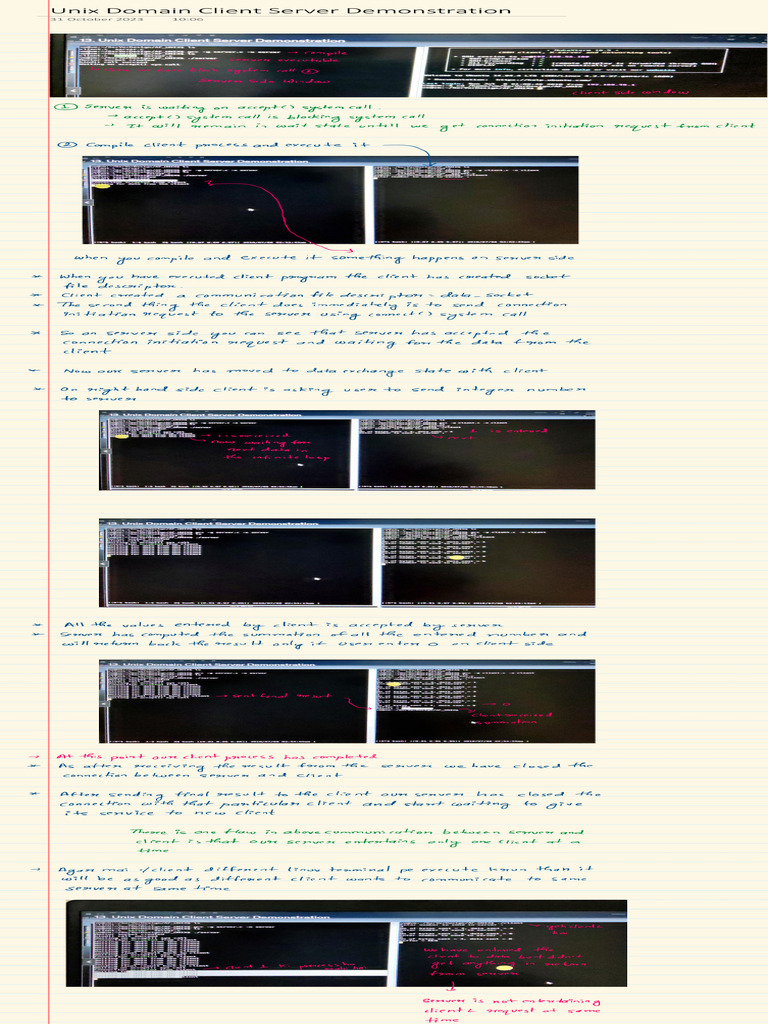 Unix Domain Client Server Demon | PDF