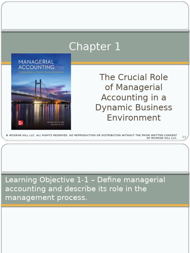 Hilton MA 13e Chap001 PPT(1) | PDF | Management Accounting | Financial Accounting