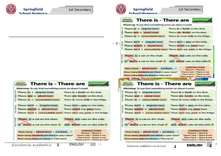 There Is There Are Grammar | PDF
