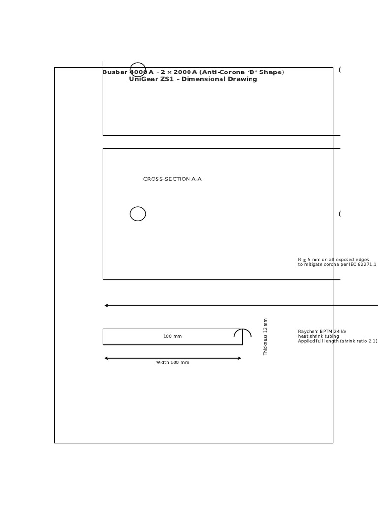 Busbar 4000A ZS1 Drawing | PDF