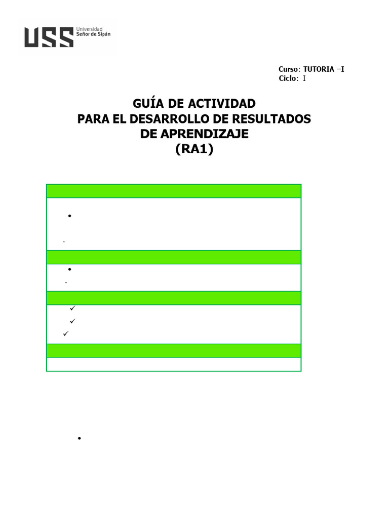 Guía Ra1.2025 - 1 Tutoria 1 | PDF