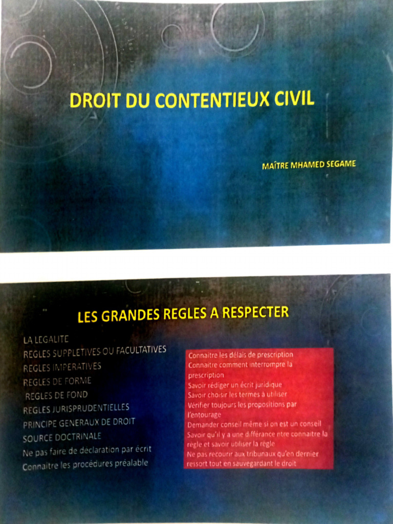 Cours Procédure Civile Segame s6 | PDF