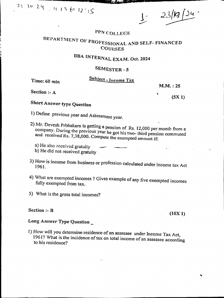 Income Tax Internal | PDF