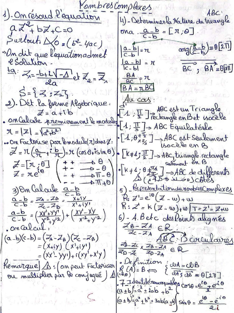 Les nombres complexes | PDF