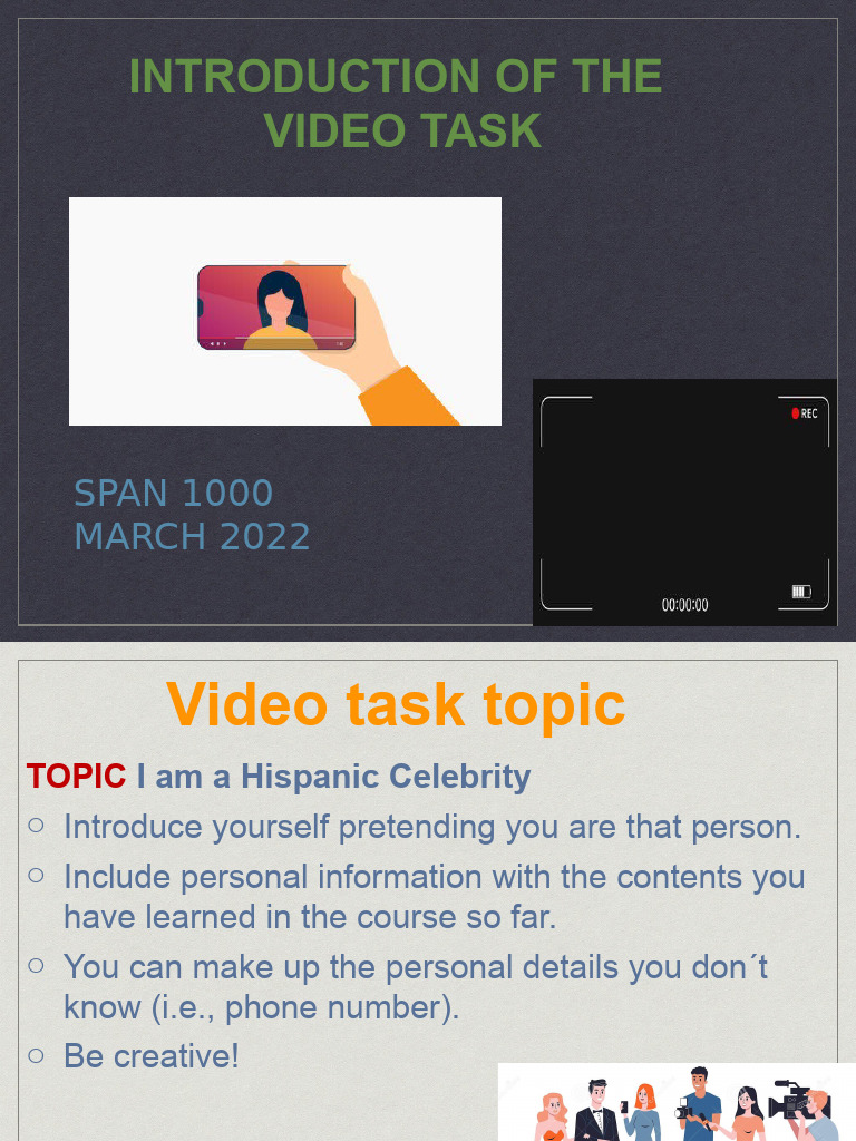 Introduction of Video Task Span 1000 T2 2022 - Tagged | PDF