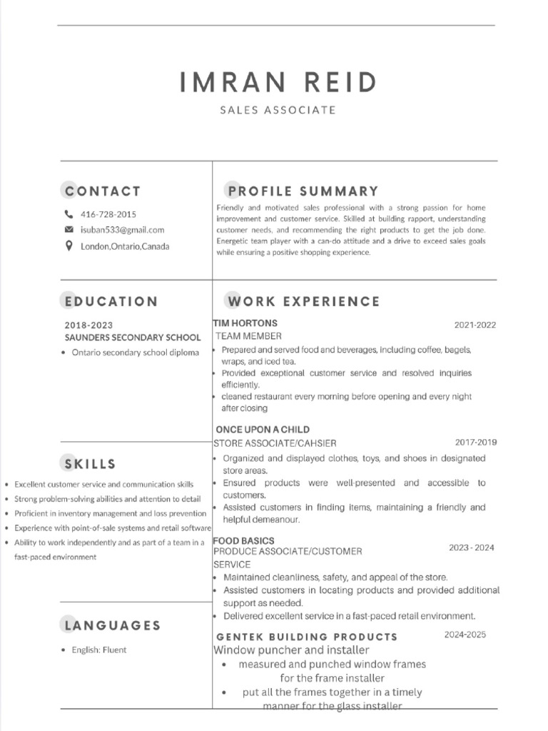 Home Depot Resume | PDF