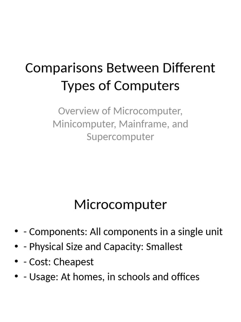 Computer Types Comparison Presentation | PDF