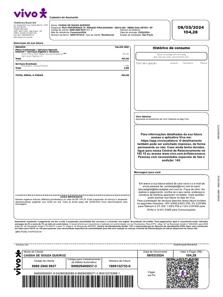 Fatura | PDF | Business