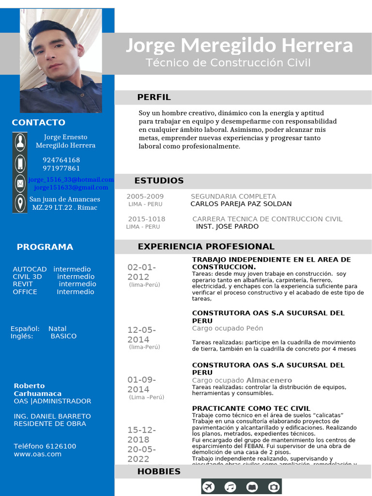 CV - Jorge Meregildo Herrera | PDF | Perú