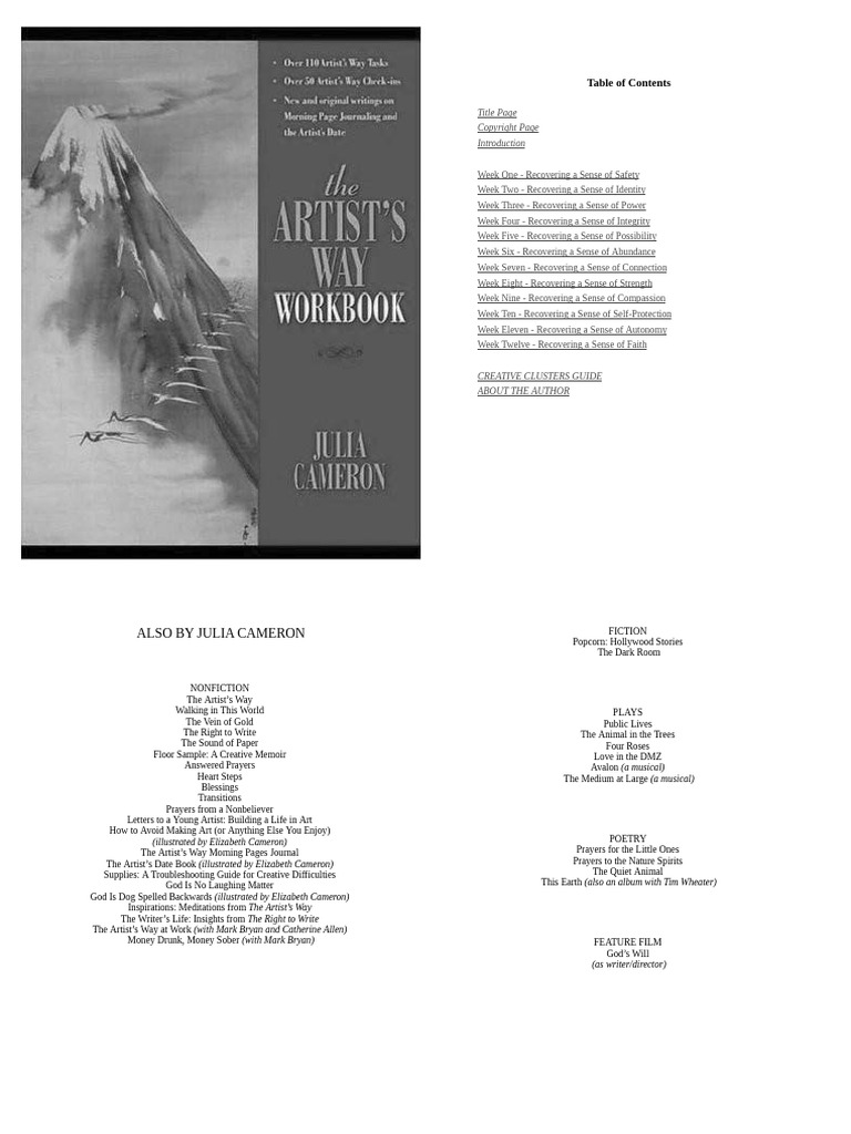 Julia Cameron - The Artist's Way - Workbook [EnglishOnlineClub.com]2 | PDF
