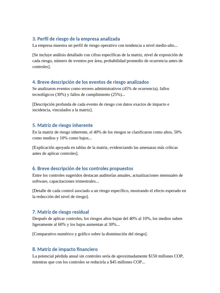 Análisis De Riesgos Empresariales Y Controles Pdf