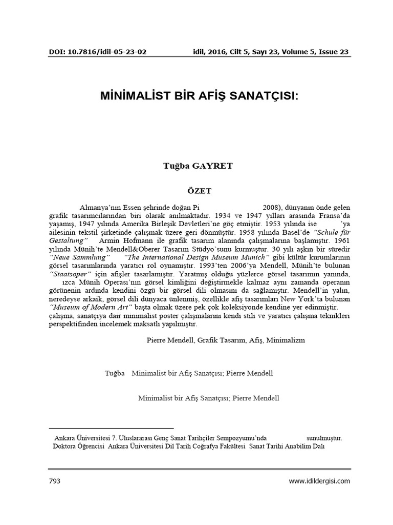 A Minimalist Poster Artist Pierre Mendell | PDF